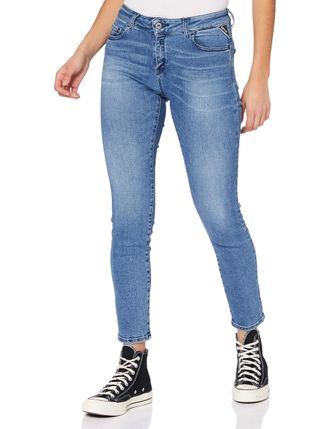 Replay Damen Faaby Jeans, Blau (9 Medium Blue), 23W / 30L EU