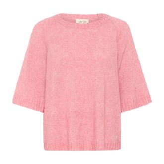 Cream Femme, Pulls, Rose, Taille: 46 FR Chemisier Tricoté en Couleur Blush