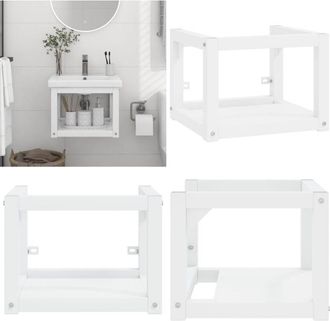 vidaXL Badezimmer Wand-Waschtischgestell Wei&szlig; 40x38x31 cm Eisen - Waschtischrahmen f&uuml;r Badezimmer - Waschtischgestell f&uuml;r Badezimmer - Home & Living - Wei&szlig;