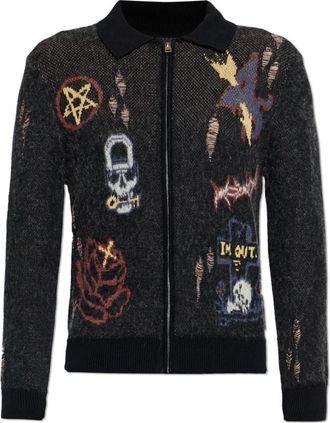 AllSaints Homme, Pulls, Noir, Taille: XL Meller Cardigan