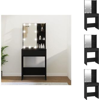 vidaXL Vidaxl - Schminktische - Living Schminktisch mit led Schwarz 60x40x140 cm - Schwarz