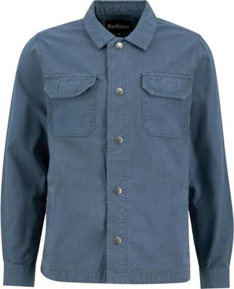Barbour Homme, Vestes, Bleu, Taille: XL Veste-chemise ample en coton flamm&eacute; Draftmen