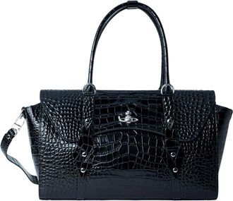 Vivienne Westwood Femme, Sacs, Noir, Taille: ONE Size Medium Bettina Handbag