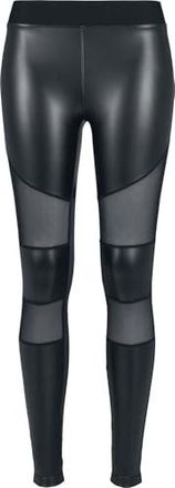 Urban Classics Leggings Simili-Cuir Tech Mesh Femme Legging Noir M 92% Polyester, 8% &Eacute;lasthanne
