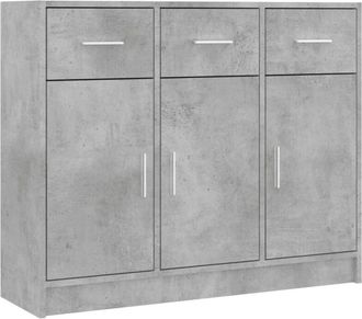 vidaXL Sideboard Betongrau 91x28x75 cm Holzwerkstoff vidaXL