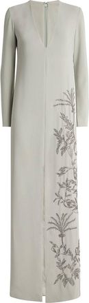 Costarellos Crepe Vita Column Maxi Dress Size S