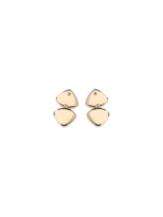 Self Portrait Two-Tone Speckled Enamel Earrings - Gold