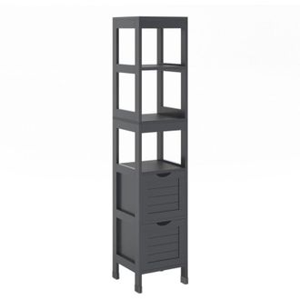 Vicco Meuble salle de bain Vilda, Gris, 30x144cm avec 2 tiroirs, Vicco