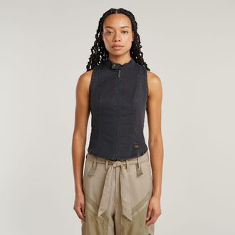 G-Star &Auml;rmelloses Top - Grau - Damen