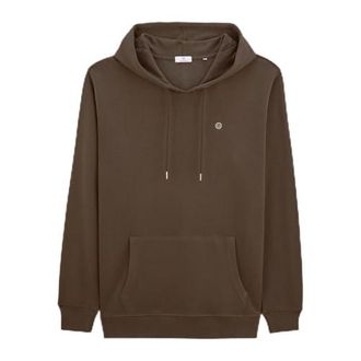 Serge Blanco Sweat &agrave; Capuche Hoodie Marron caf&eacute; en Coton - Mode Homme