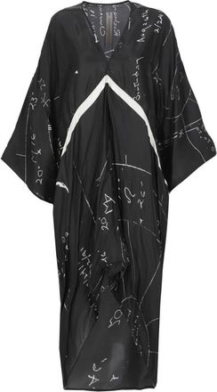 Rick Owens Femme, Robes, Noir, Taille: 36 FR V-neck Midi Dress