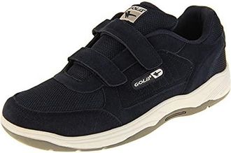 Footwear Studio Gola Ama202 Belmont Véritable Cuir Suédé Baskets Scratch Hommes Chaussures Larges Bleu Marine EU 41