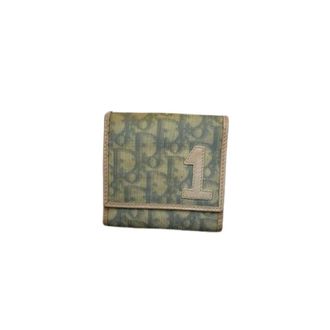 Dior Portefeuille en cuir doccasion - Femme - Pre-owned - Bleu - Taille: ONE Size