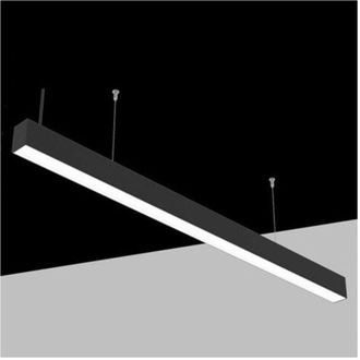 Trade Shop Trade Shop - LAMPADARIO LED LINEARE A SOSPENSIONE SOFFITTO 40W LUCE SELEZIONABILE CCT LL57-120C-3C - Schwarz