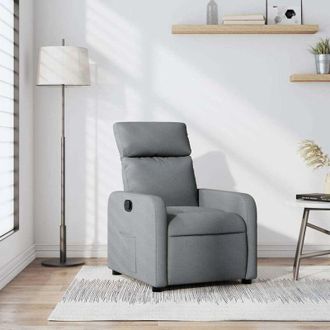 vidaXL Relaxsessel Hellgrau Stoff - Vidaxl