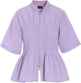 Bitte Kai Rand Femme, Blouses et Chemises, Violet, Taille: 44 FR Smocked Peplum Blouse