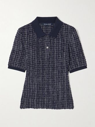 Veronica Beard Benedetta Polohemd Aus Kariertem Seersucker - Blau