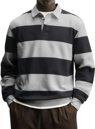 Generic Polo classique doux pour homme, coupe classique, coupe classique, tunique de vacances l&eacute;g&egrave;re et respirante, gris, 3XL