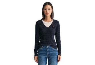 GANT Sweater Damen Strickpullover Baumwolle