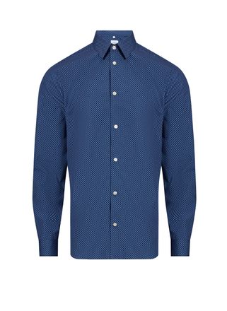 Au Printemps Paris Bedrucktes Hemd - Blau