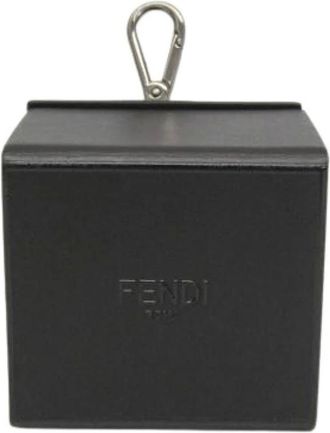 Fendi unisex, Pre-owned, Noir, Taille: ONE Size Pre-owned Mini Box Keychain Charm