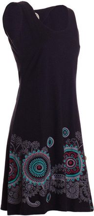 vishes Sommerkleid Damen Hippie Mandala Print Tr&auml;gerkleid Baumwolle Alternative Mode, Boho, Hippie, Ethno, Festival