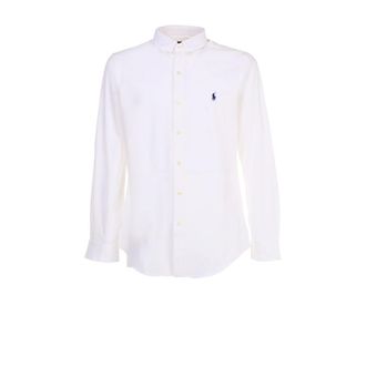 Polo Ralph Lauren Wei&szlig;es Hemd mit kontrastierendem- gesticktem Logo - - Shirts - Herren - Wei&szlig; - XL