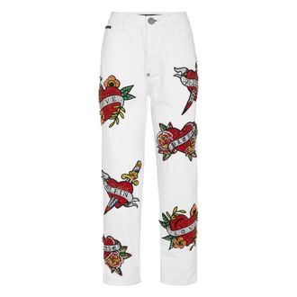Philipp Plein Jeans Mom Fit Love - - Jeans - Damen - Wei&szlig; - W29