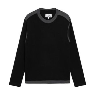 Maison Margiela Homme, Pulls, Noir, Taille: L Pull col rond