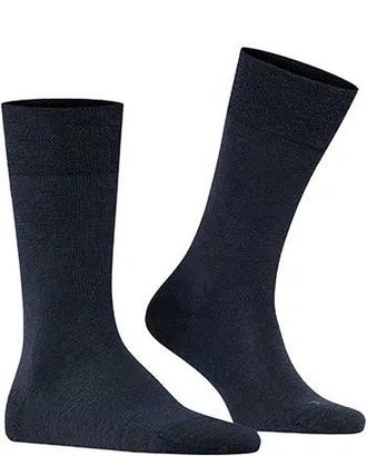 Falke Herren Socken blau Schurwolle unifarben