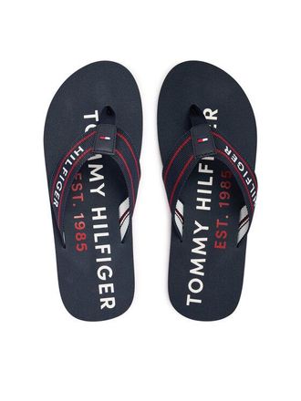 Tommy Hilfiger Zehentrenner Sporty Hilfiger Beach Sandal FM0FM05805 Dunkelblau