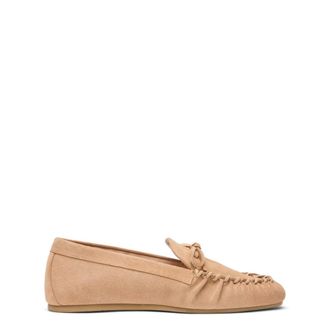 Stuart Weitzman Femme, Chaussures, Beige, Taille: 38 1/2 EU Britt Bow Loafer