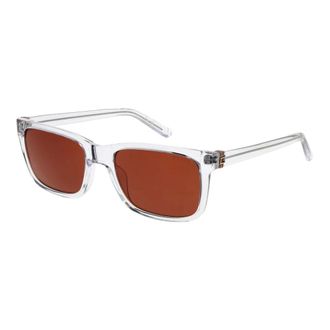 Guess Homme, Accessoires, Gris, Taille: ONE Size Lunettes de soleil transparentes pour hommes Orange Plastique Rectangle