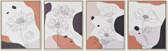 DKD Home Decor Bild Abstrakt (40 x 2,5 x 50 cm) (4 Stück)