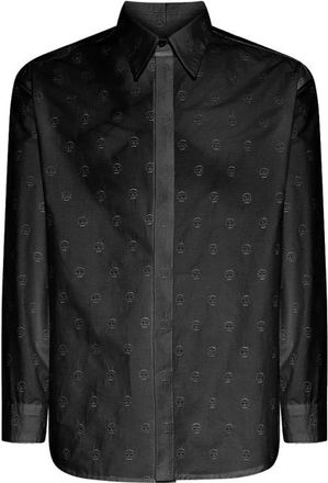 John Richmond Homme, Chemises, Noir, Taille: XL Chemise boutonn&eacute;e &agrave; motif int&eacute;gral