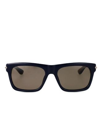 Alexander McQueen Eyewear Sonnenbrille mit eckigem Gestell - Schwarz