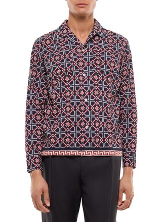 Fursac Chemise &agrave; col requin en viscose - Taille XL - Homme