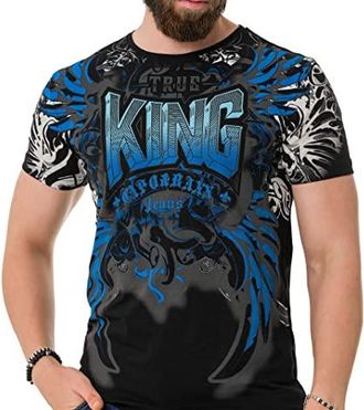 Cipo & Baxx CT763 T-shirt d&eacute;t&eacute; pour homme en coton imprim&eacute; loisirs Noir, Noir, XL