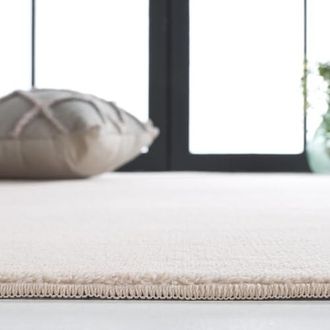 Safavieh Boho Teppich für Wohnzimmer, Esszimmer, Schlafzimmer - Loft Collection, Kurzer Flor, Beige, 70 X 122 cm