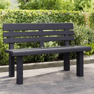 vidaXL Vidaxl - Gartenbank Anthrazit 110x52x71 cm Polypropylen