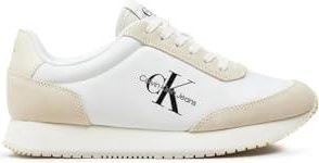 Calvin Klein Jeans Women Retro Runner Low Lace NY ML, Bright White/Creamy White, 37 EU