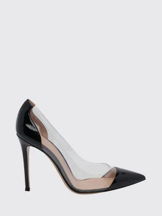 Gianvito Rossi Escarpins en cuir verni et PVC avec talon aiguille et bout en amande