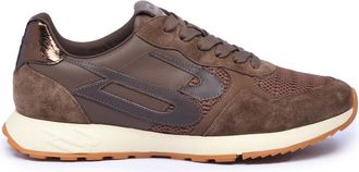 Baldinini Baskets en cuir su&eacute;d&eacute; et cuir marron - Homme - Chaussures - Brun - Taille: 41 EU