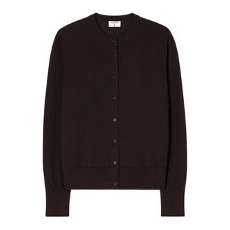 Filippa K Merino Kurzer Cardigan - - Knitwear - Damen - Braun - L