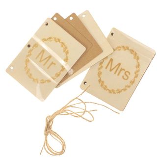 Cabilock 4 St&uuml;ck Holz Gel&uuml;bdebuch f&uuml;r Hochzeit mit Kraftpapier Rustikale Hochzeitsnotizb&uuml;cher f&uuml;r Braut Br&auml;utigam mit Juteschnur Gebunden Hochzeitsdekoration E