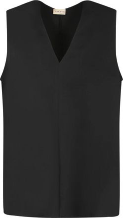 Blanca Vita Femme, Tops, Noir, Taille: 42 FR Cirta Sleeveless V-neck Top