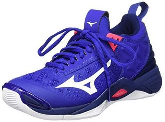 Mizuno Wave Momentum, Chaussure de Volleyball Mixte Adulte - Reflexbluec/ Wht/ Diva Pink - 44