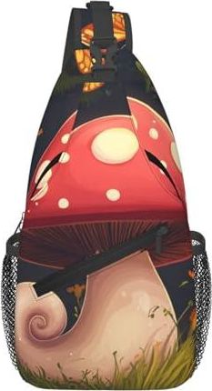 Generic Sac &agrave; bandouli&egrave;re en forme de champignon et papillon pour homme