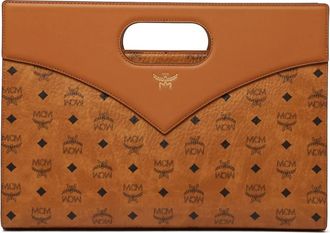 MCM Mcm, Femme, Sacs, Brun, Taille: ONE Size Diamond Tote in Visetos Leather Mix