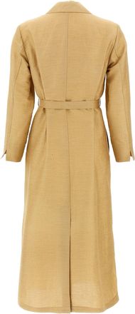 Max Mara Linen-Silk Blend Coat - Camel